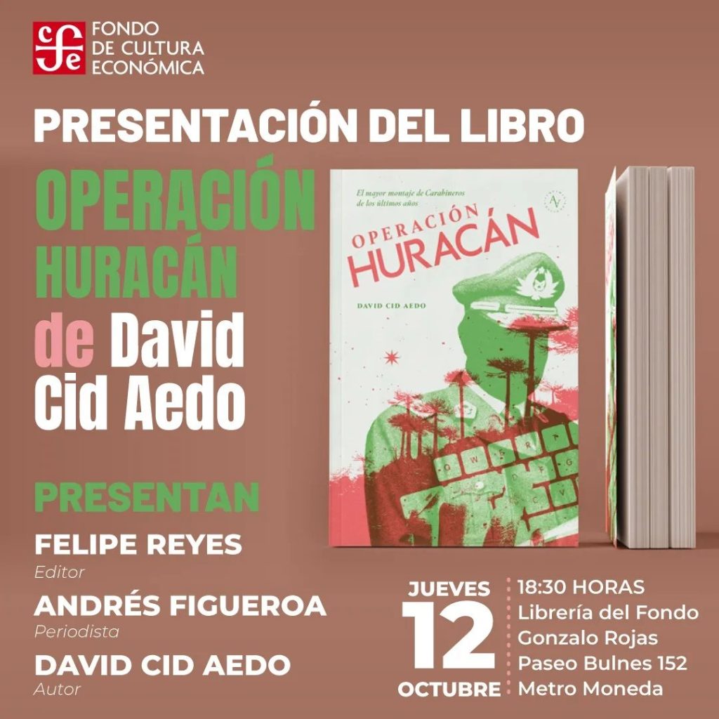 Lanzamiento del libro «Operación Huracán» de David Cid en Fondo Cultura ...